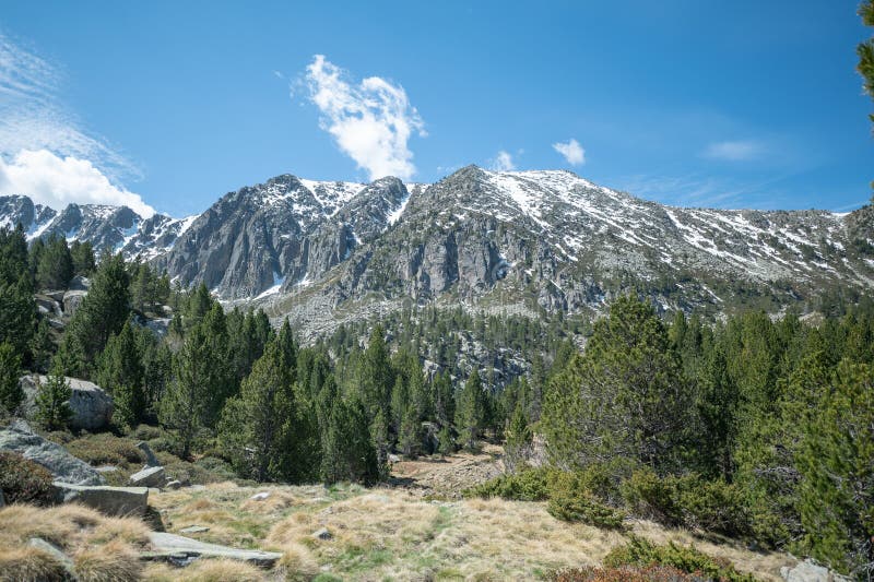 Spring Landscapes in the Pyrenees Mountains in Andorra Stock Image ...