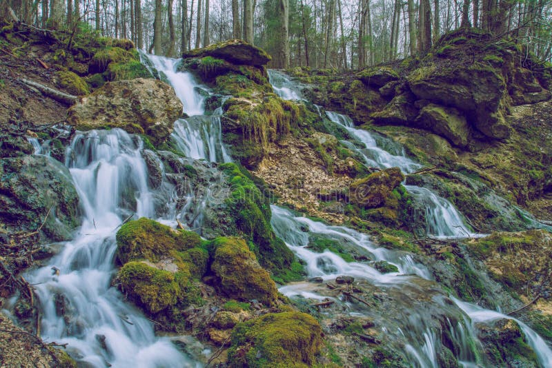 Spring in Latvia. View Waterfall in Cesis. Stock Photo - Image of ...