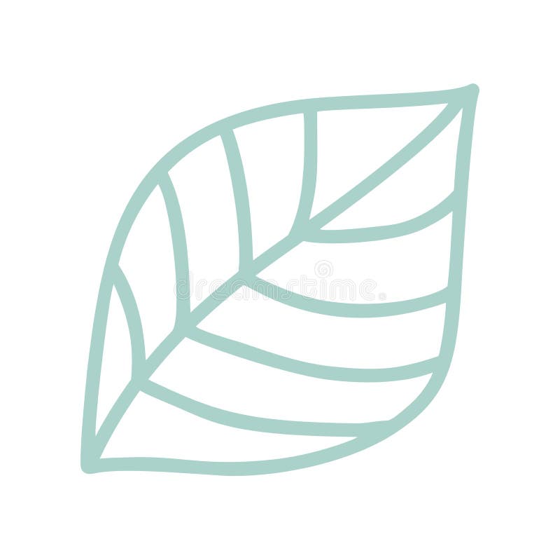 Spring Leaf Outline Vector Line Icon. Doodle Spring Concept Minimal ...