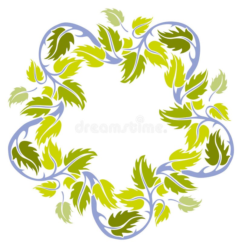 Spring leaves border stock vector. Illustration of flower - 18937384