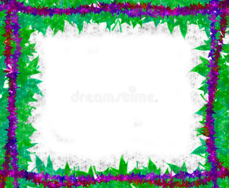 Spring Leaves [maple] Border Frame on White Stock Illustration ...