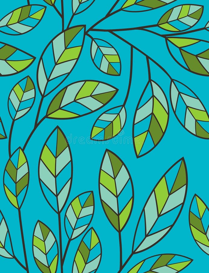 Spring Leaves - Seamless Pattern Stock Vector - Illustration of textile ...