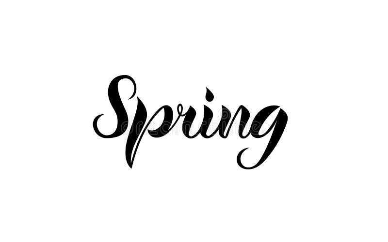 Spring. Lettering. the Letters are Written by Hand Stock Vector ...