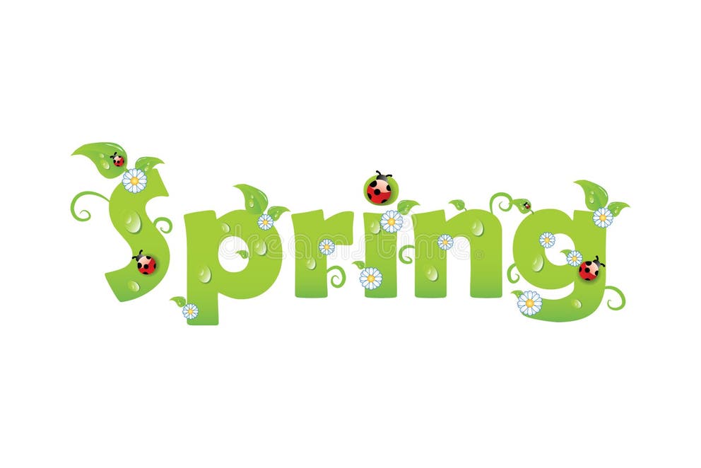 Spring letters stock illustration. Illustration of letter - 7936182