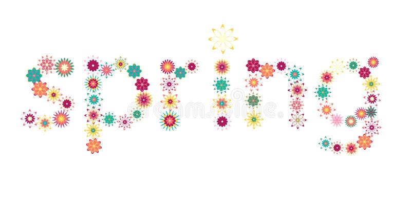 Spring Flowers Alphabet stock vector. Illustration of letters - 30504539