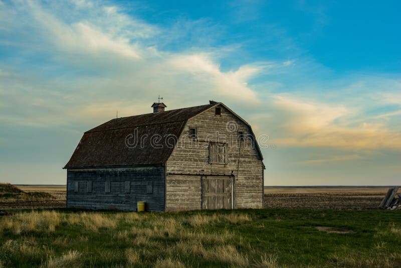 Barns of the Prairies in Springtime Stock Image - Image of decrepit ...