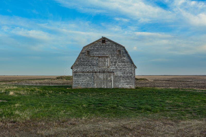 Barns of the Prairies in Springtime Stock Image - Image of decrepit ...