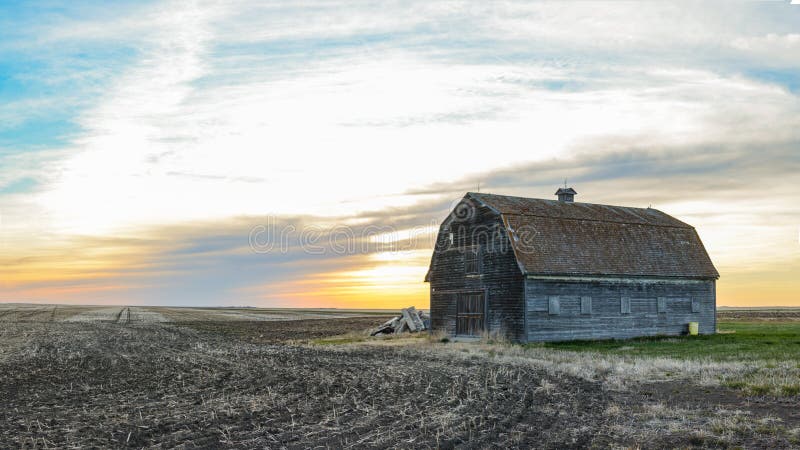 Barns of the Prairies in Springtime Stock Image - Image of decrepit ...