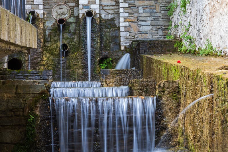 Spring of Love in the City of Panagia - Thassos Greece. Water System ...