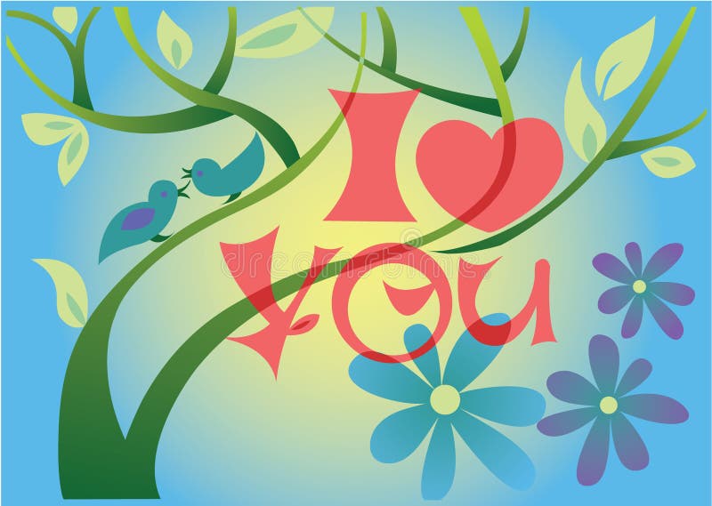 Spring of love stock vector. Illustration of cute, flower - 22668742