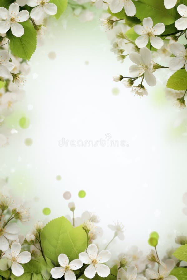 Spring is a Magic Season. Beautiful Photorealistic Wallpaper with Copy ...