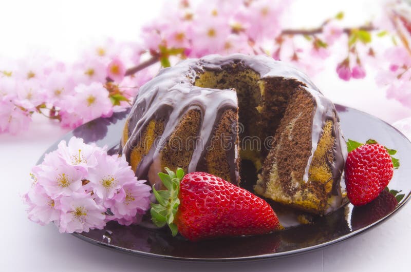 Spring marble cakes stock image. Image of light, cocoa - 24516589