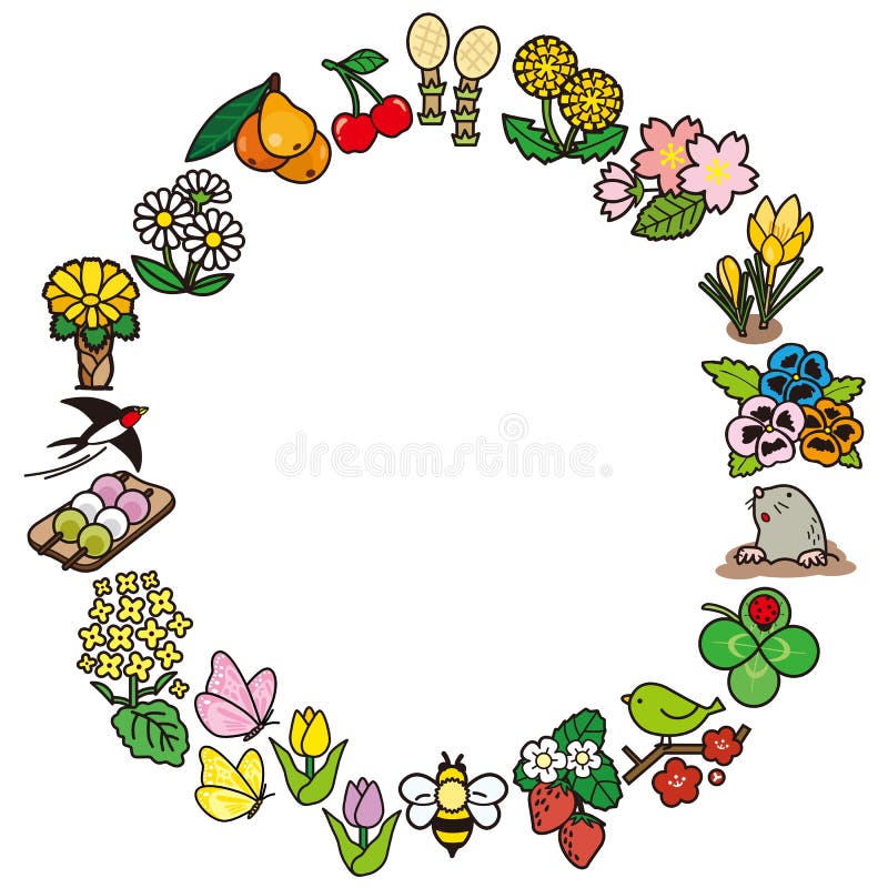 Spring material stock vector. Illustration of violet - 68358358