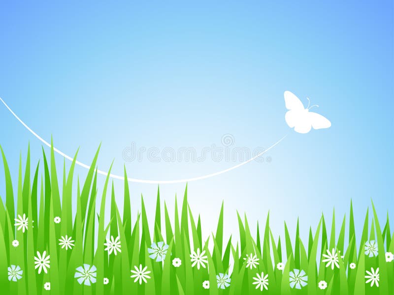 Spring Meadow. stock vector. Illustration of sunbeam - 18791166