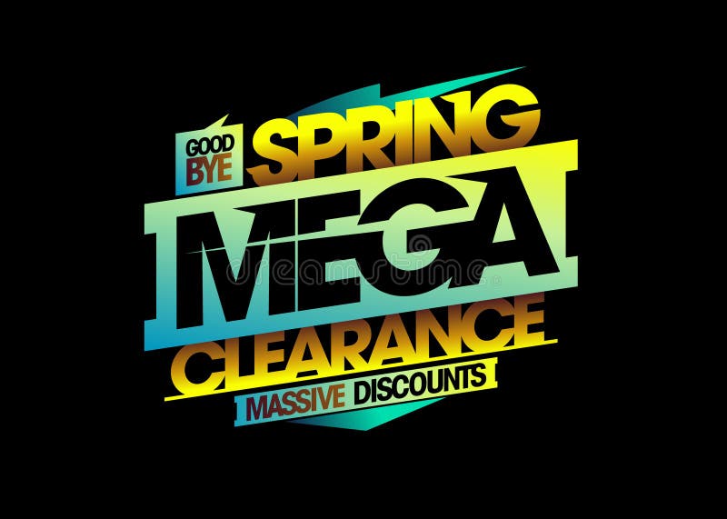 Spring Mega Clearance Vector Banner Template Stock Vector ...
