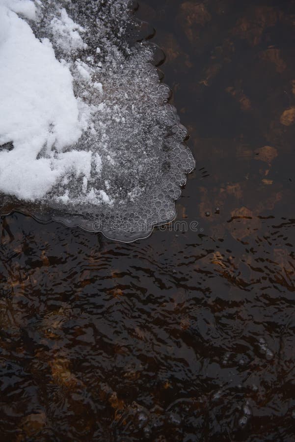 Ice and water flow stock image. Image of frozen, blue - 139115117