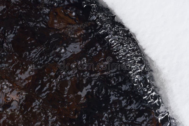 Ice and water flow stock photo. Image of beautiful, macro - 139181230