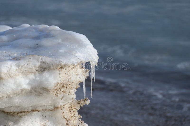 Spring. Melting Ice in Ponds Stock Image - Image of snow, climate ...