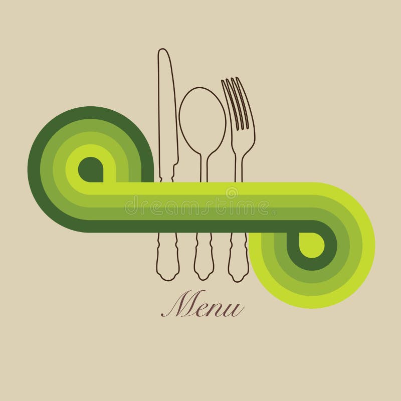 Spring menu card stock illustration. Illustration of fork - 24713411