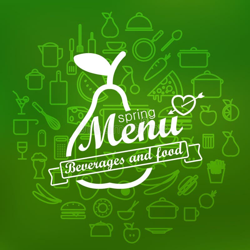 Spring menu template stock vector. Illustration of decoration - 8550375