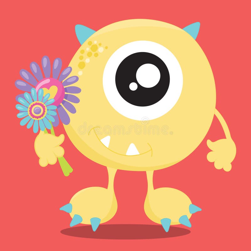 Spring monster yellow 01 stock vector. Illustration of yellow - 197988886