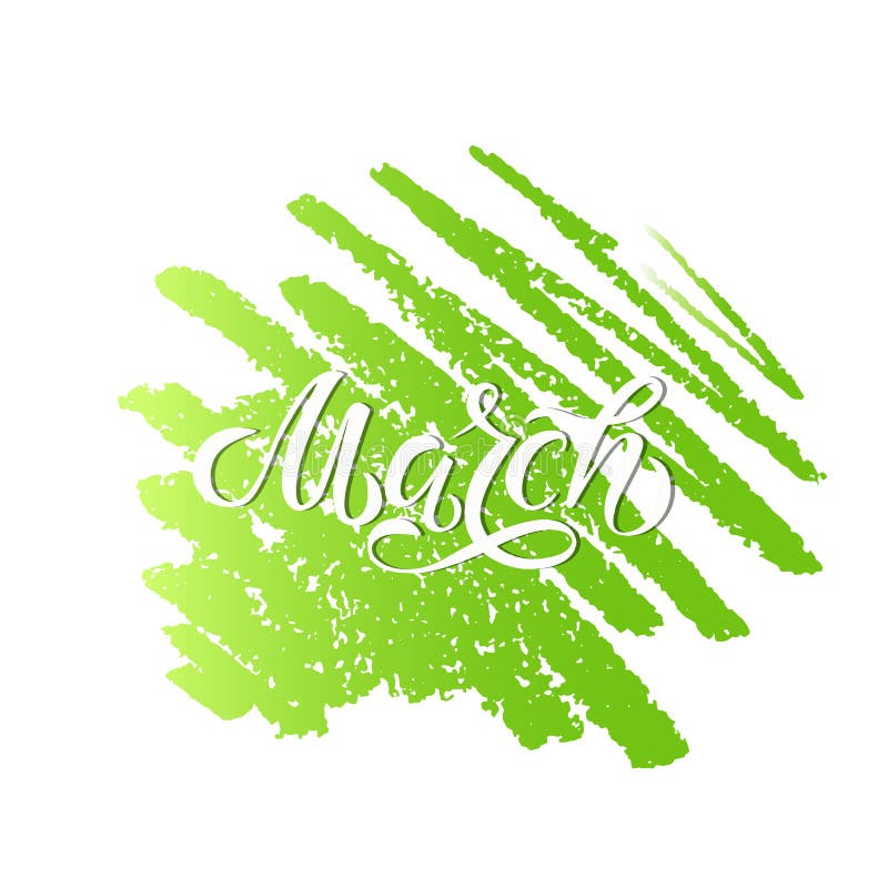 Spring Month Vector Hand Lettering. March Month Stock Vector ...