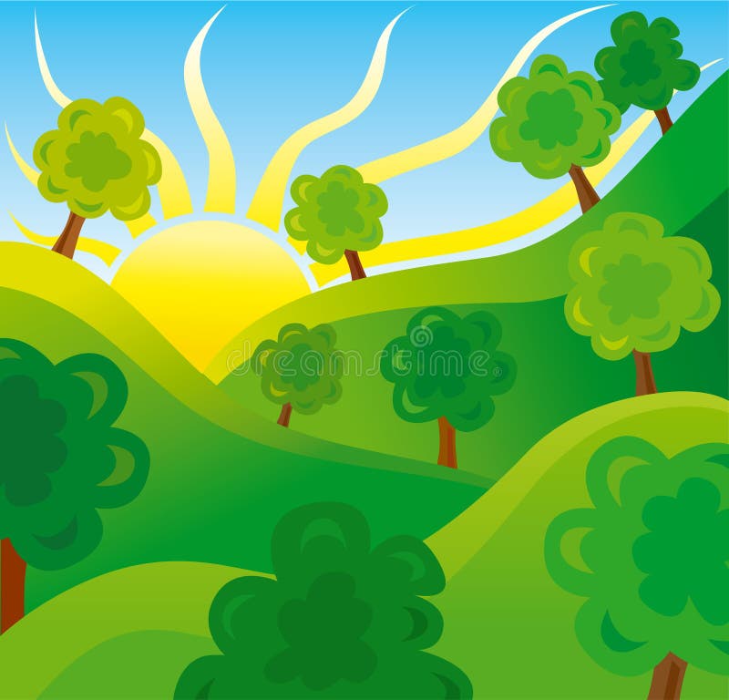 Nature scene stock vector. Illustration of pattern, nature - 3595064