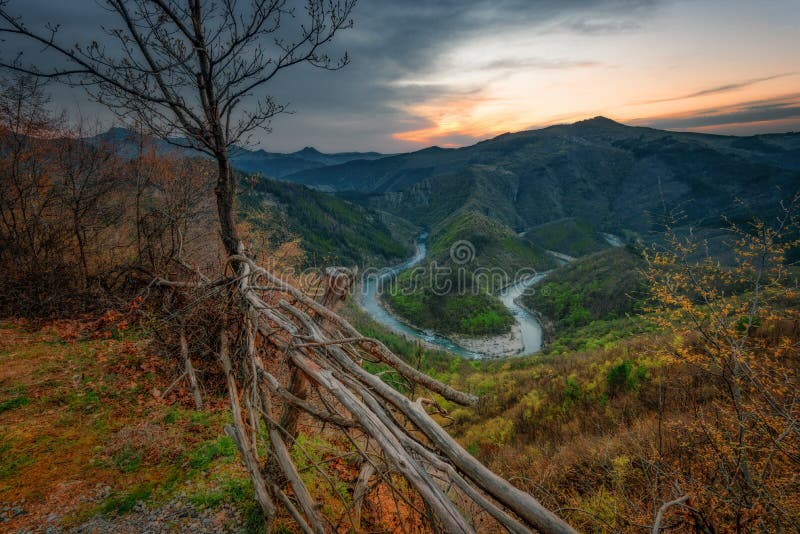 Spring Morning Along the Arda River, Rhodope Mountains, Bulgaria Stock ...