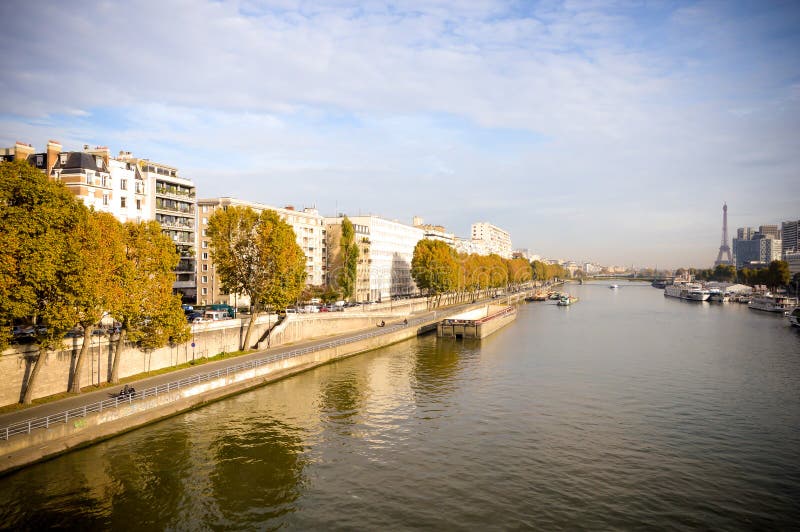 Spring Morning with Eiffel Tower, Paris, France Stock Image - Image of ...
