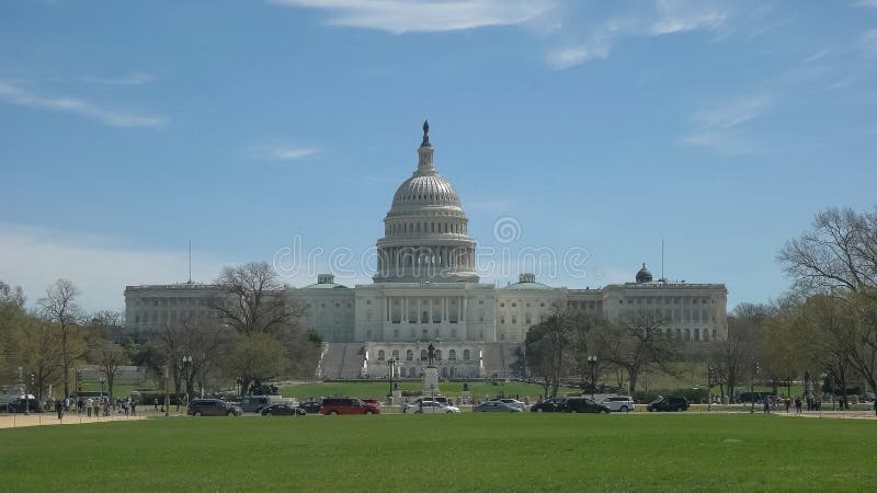 Front on View of the Us Capitol Building in Washington Stock Photo ...