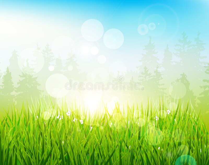 Spring morning stock illustration. Illustration of morning - 37489475