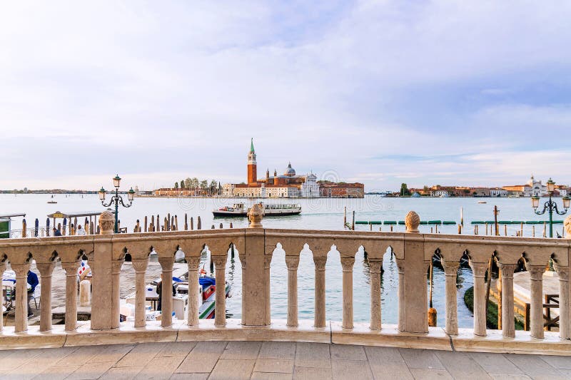 Morning Gondola on a Canal in Central Venice, Itali Stock Photo - Image ...