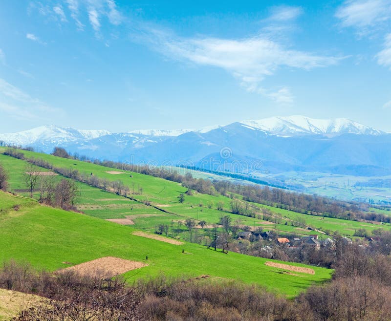 Spring Mountain Country Valley View Stock Image - Image of beauty ...