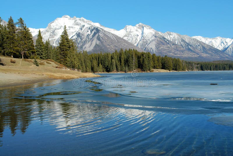 Spring mountain lake stock photo. Image of banff, spring - 4512006