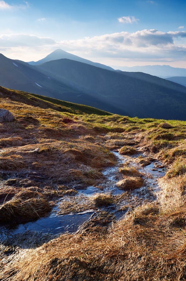 Spring in the mountains stock photo. Image of countryside - 34195458