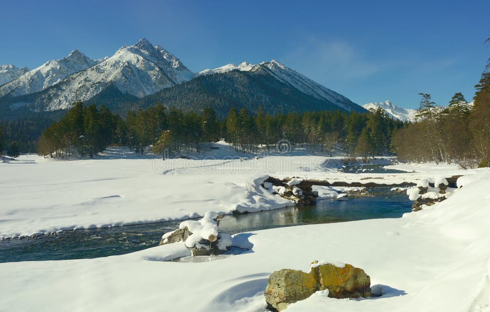 Spring in mountains stock photo. Image of cold, birch - 39055162