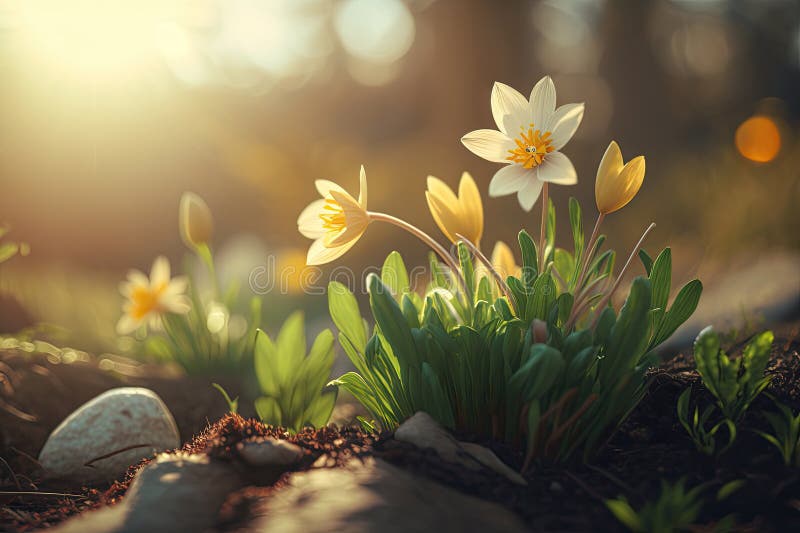 Spring Natural Background. Illustration AI Generative Stock ...