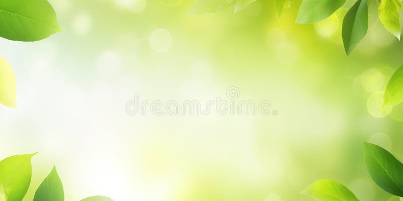 Spring Natural Spring Background with Green Foliage Stock Photo - Image ...