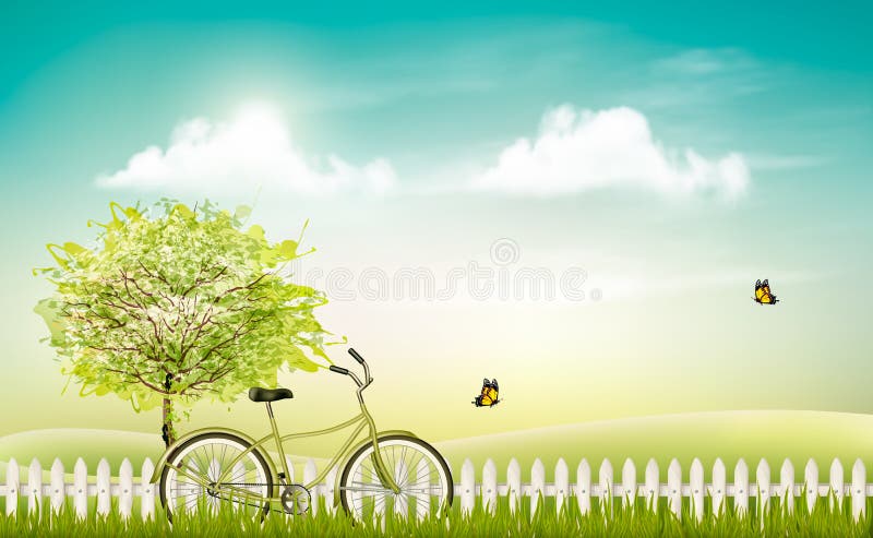 Two Spring Meadow Banners with Grass and Flowers Stock Vector ...