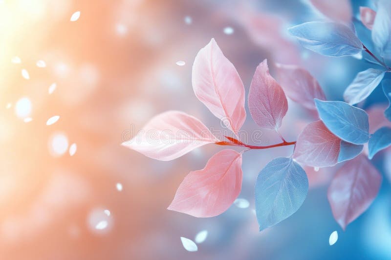 Spring Nature Scene, Soft Leaves Gently Twirling in a Spring Breeze ...