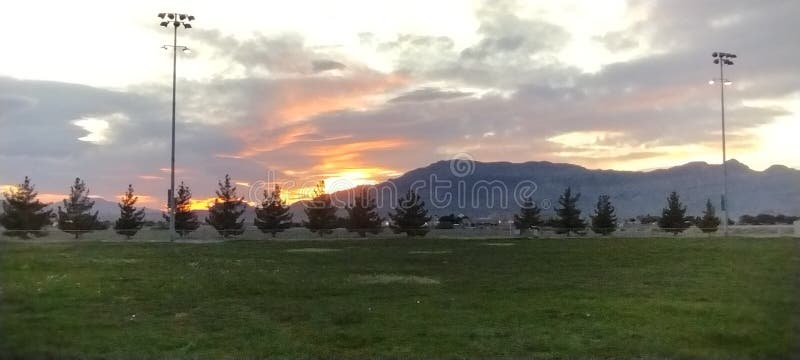 Spring Nevada Desert Sunset Stock Photo - Image of evening, spring ...