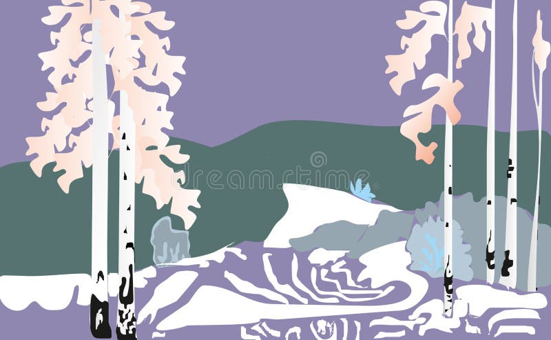Spring night stock illustration. Illustration of nonrealistic - 43235895