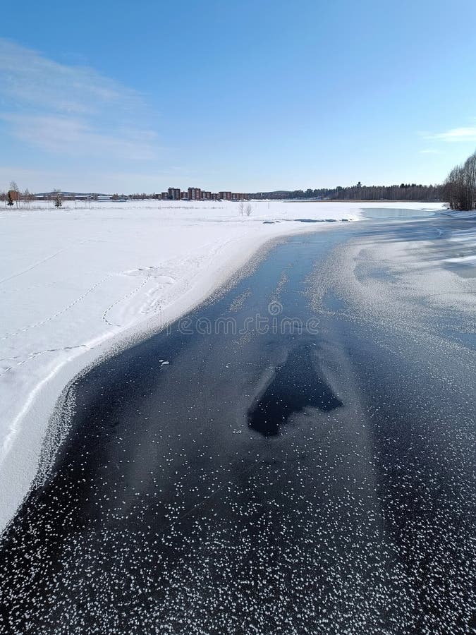 Spring in Sweden stock photo. Image of snow, wind, icicle - 112311890