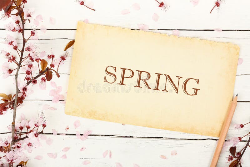 Spring note stock photo. Image of season, floral, april - 89132820