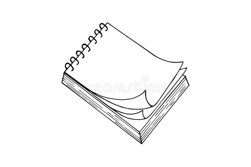 Spring Notebook with Opening Pages. Eps10 Vector Stock Illustration ...