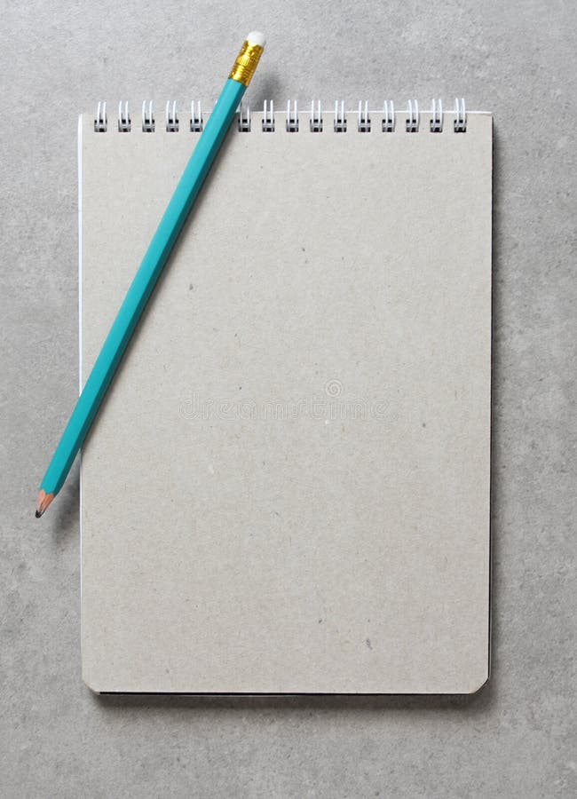 A Spring Notebook with a Sheet of Craft Paper A5 with Simple Green ...