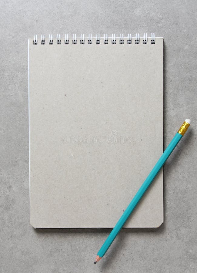 A Spring Notebook with a Sheet of Craft Paper A5 with Simple Green ...