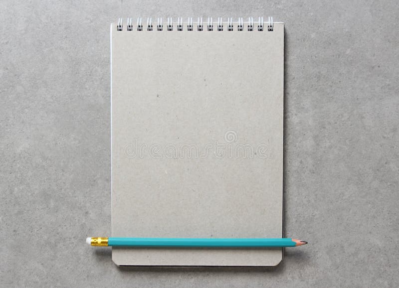 A Spring Notebook with a Sheet of Craft Paper A5 with Simple Green ...