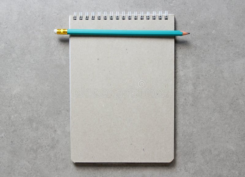 A Spring Notebook with a Sheet of Craft Paper A5 with Simple Green ...