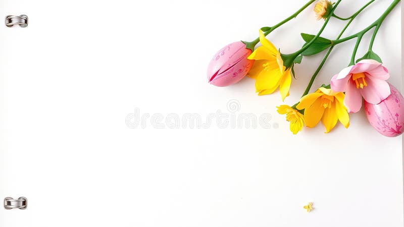 Spring into NoteTaking with a Vibrant Pastel Easter Notebook Background ...